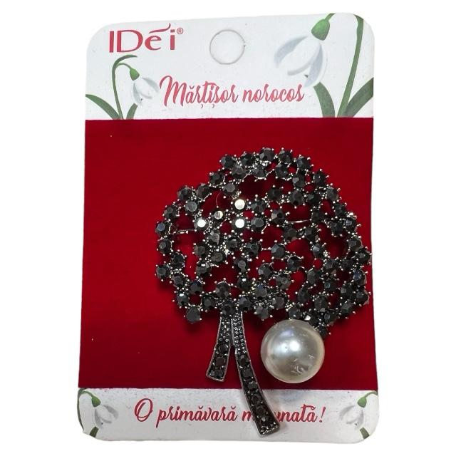 Brosa dama, floare cu perla, 5 cm, 631122 - eMAG.ro