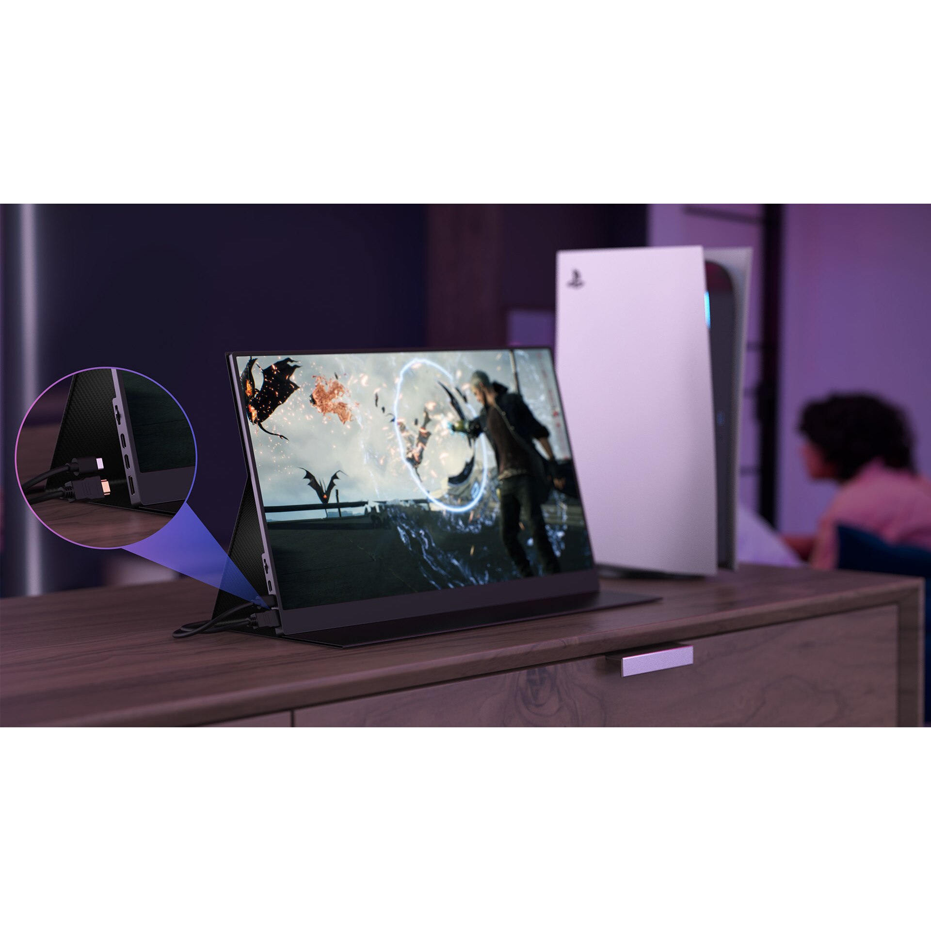 Monitor portabil UPERFECT 17.3" 144hz gaming 1920*1080 16:9 1000:1 300 ...