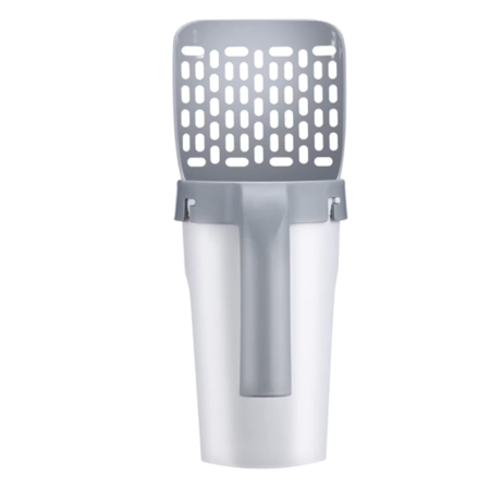 Lopatica litiera pisici cu sac gunoi integrat detasabil cu 1 rola saci ...