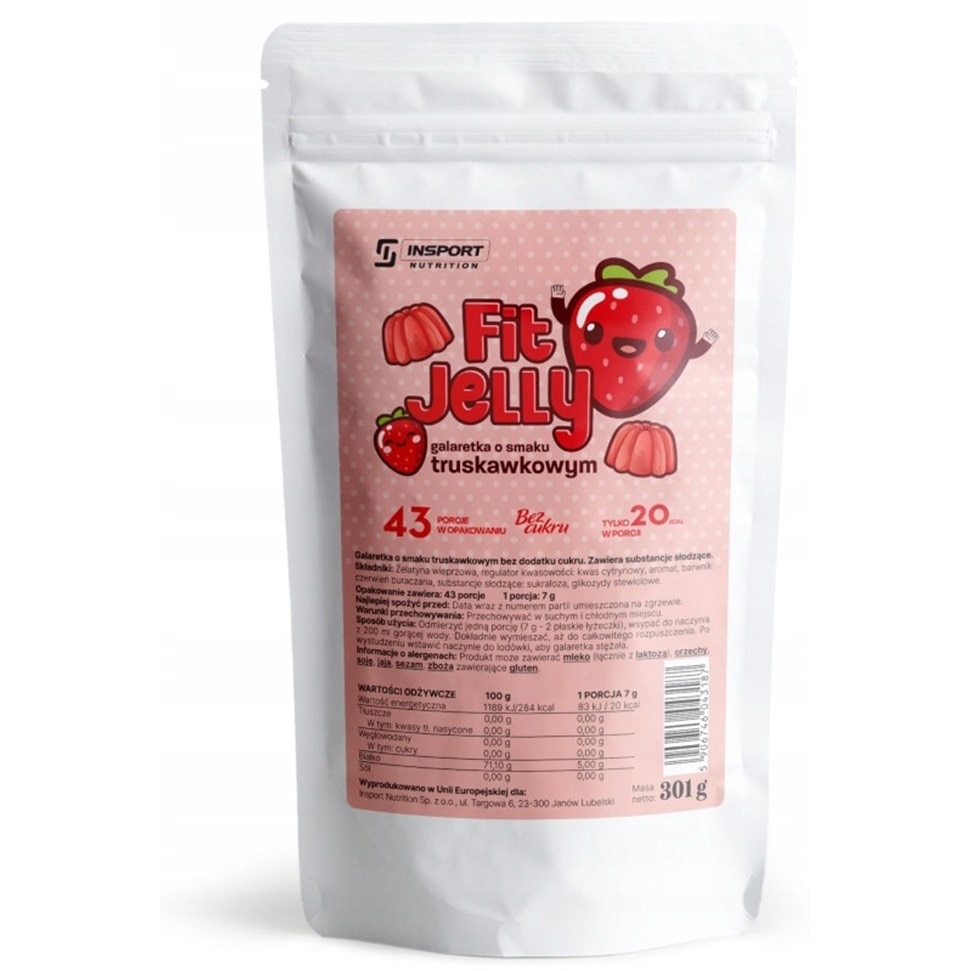 Jeleu hipocaloric, INSPORT Nutrition, FIT JELLY, fara zahar, grasimi si ...
