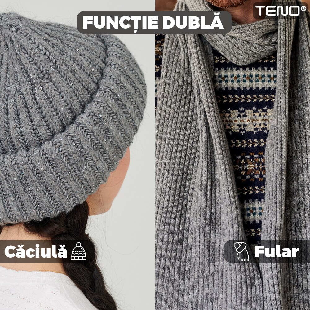 Caciula Pentru Copii Tip Cagula Teno®, 2 in 1, tematica lumea ...