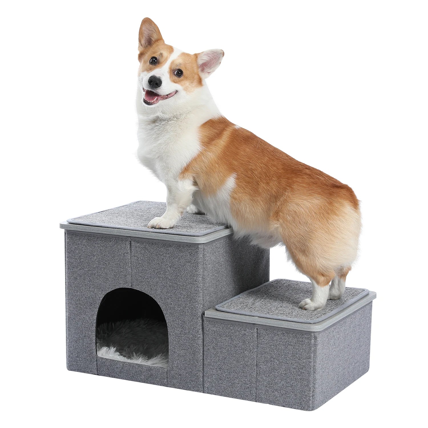 Scara pentru animale de companie, AMT0067GY-HW, 2 in 1, detasabila ...