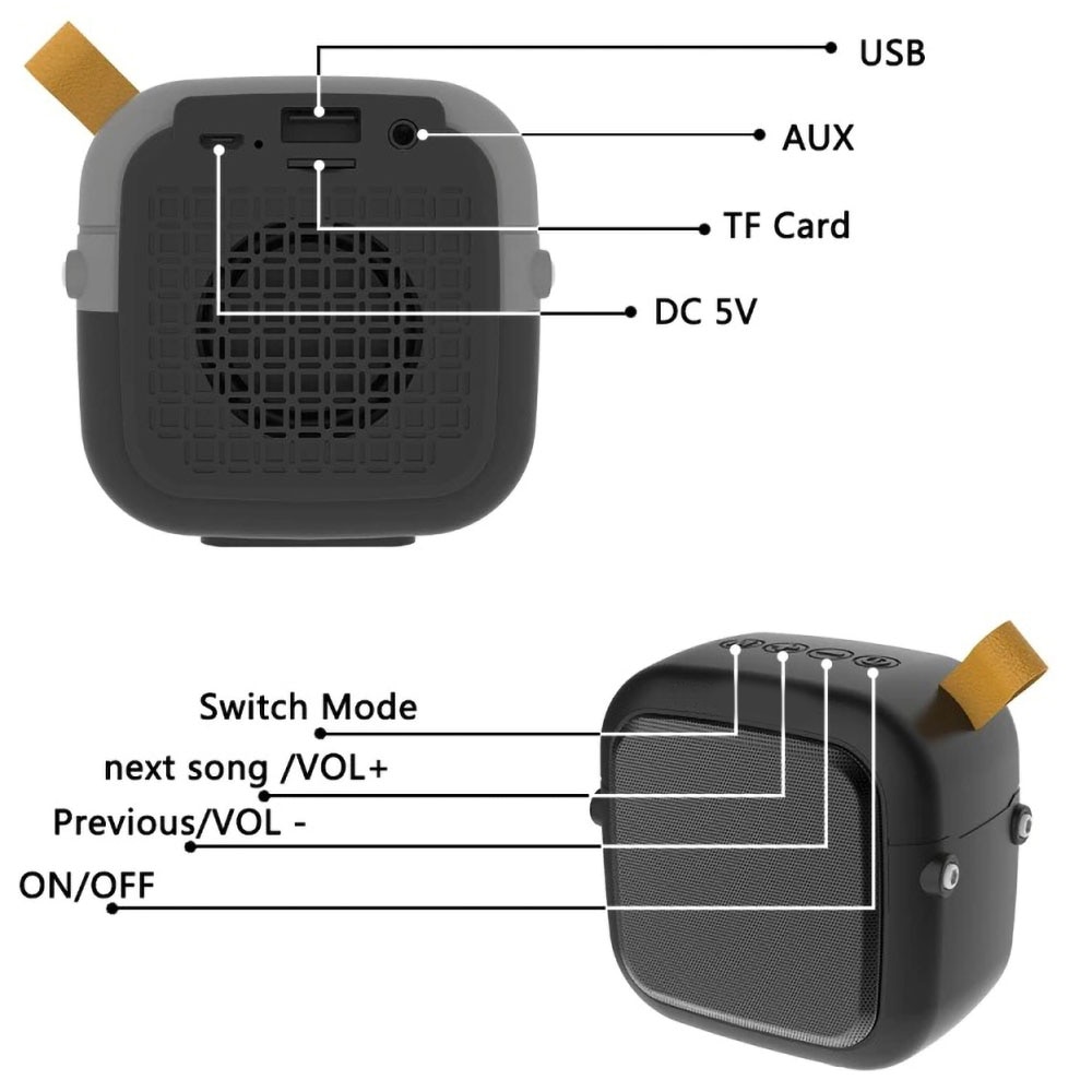 Mini Boxa Portabila Wireless, Bluetooth, Super Bass, Design Compact ...