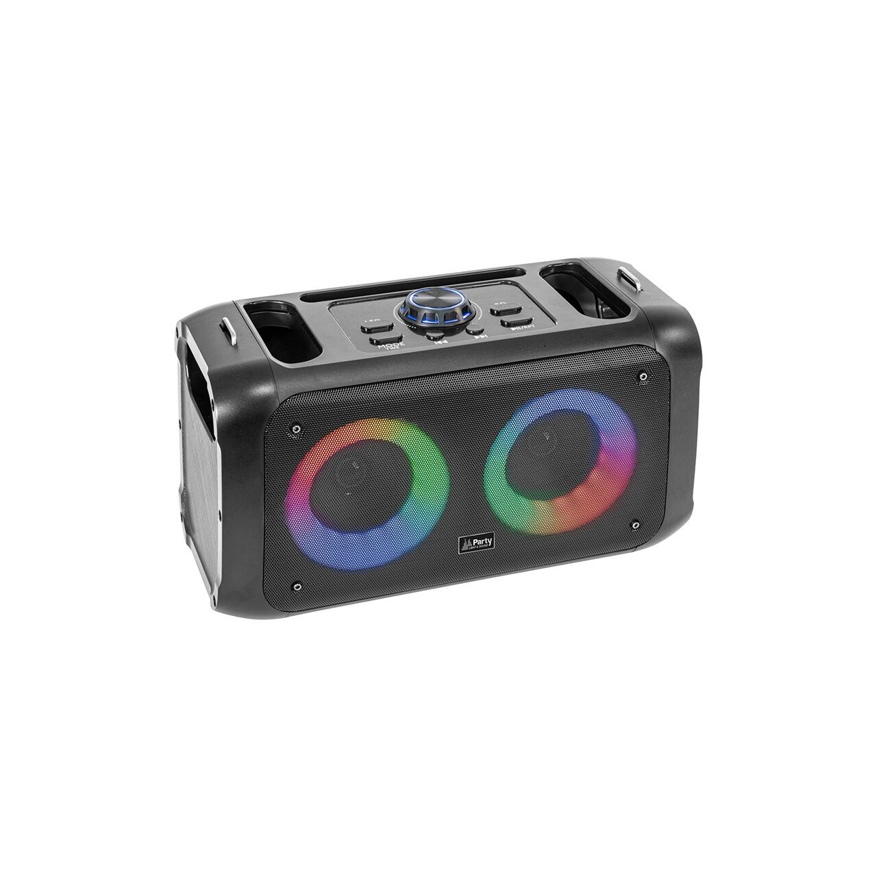 Boxa portabila iluminata led, 100W Bluetooth, USB, microSD & AUX ...