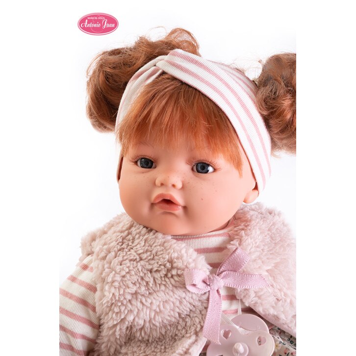 Papusa realista Beni Lagrimitas roscata cu mecanism de plans, vesta ...