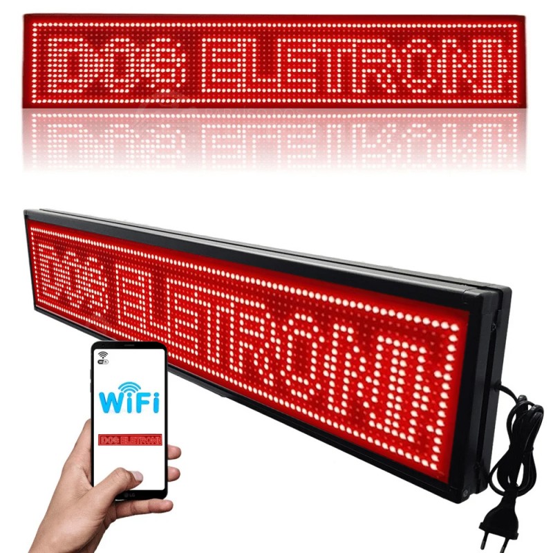 Reclama luminoasa LED, PROCART, 100x20 cm, de exterior, text ...