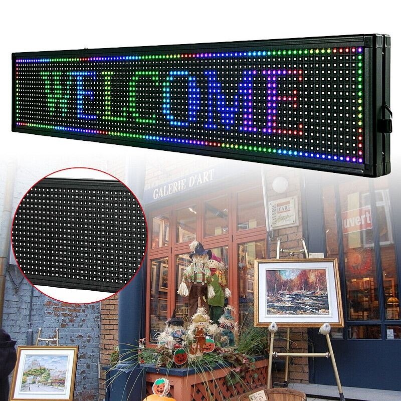 Reclama luminoasa LED SMD RGB 100x20 cm, PROCART, text, imagini ...
