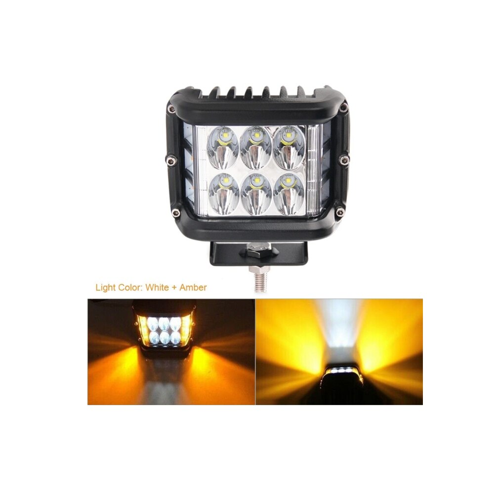 Set 2 proiectoare LED bicolor cu stroboscop lateral Auto Offroad 45W ...