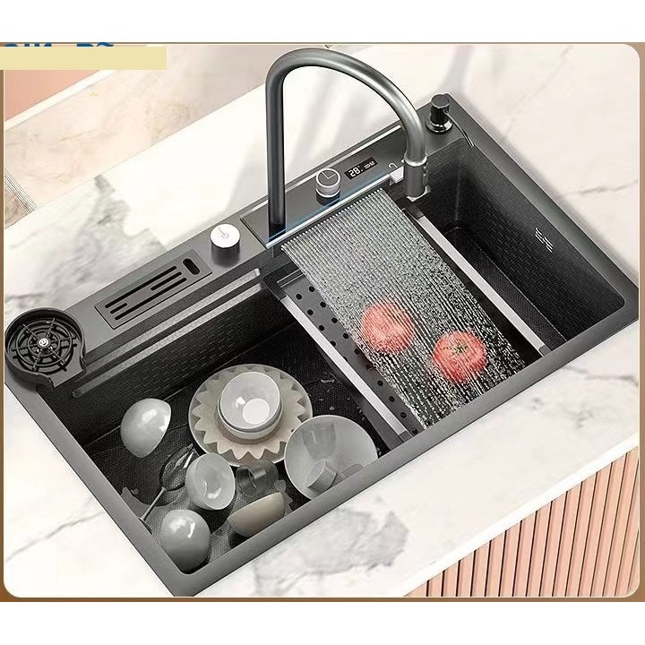 Chiuveta multifunctionala cu accesorii incluse, afisaj digital si ...