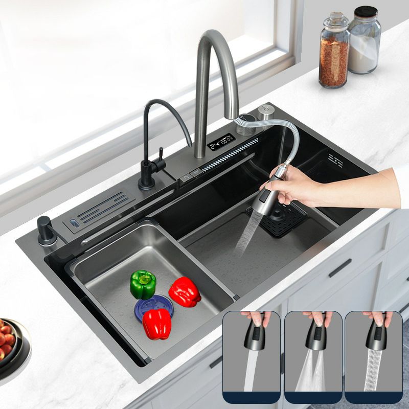 Chiuveta multifunctionala cu accesorii incluse, afisaj digital si ...