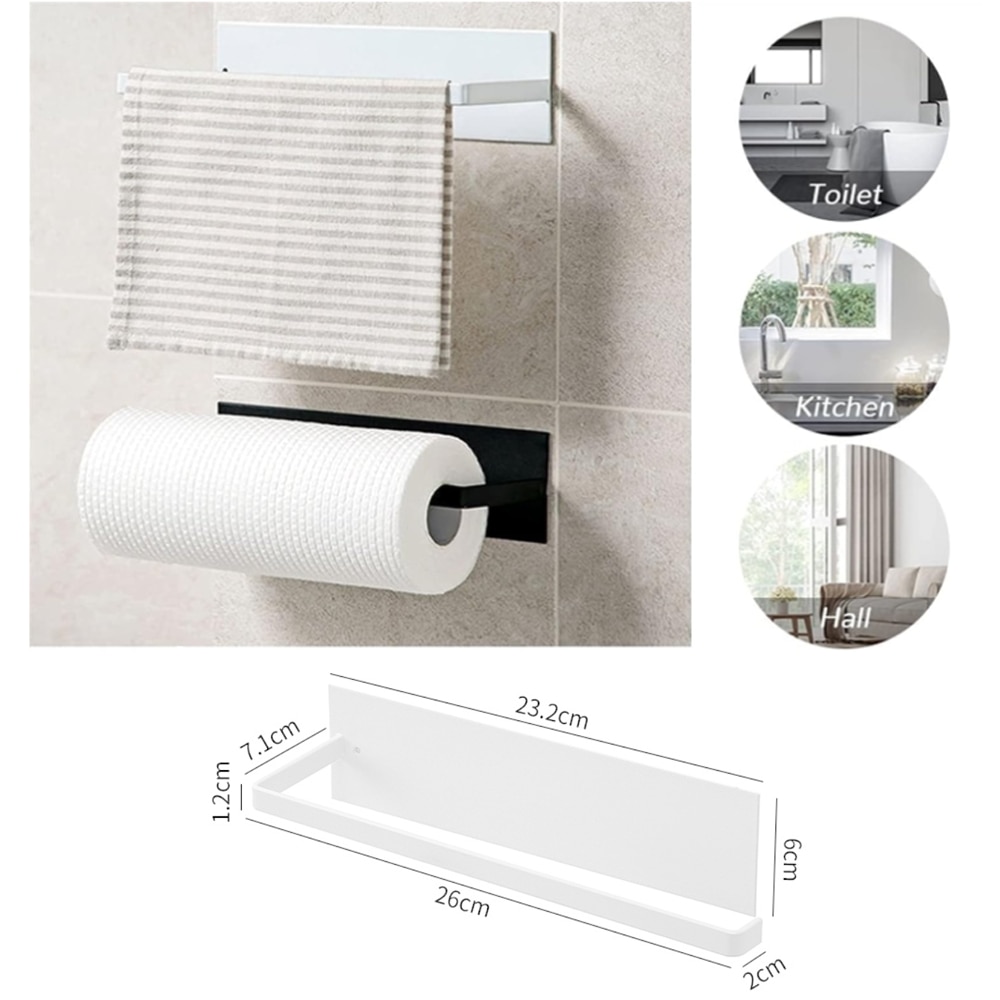 Suport rola prosoape de hartie bucatarie, AllizBan, 25 cm, Alb - eMAG.ro