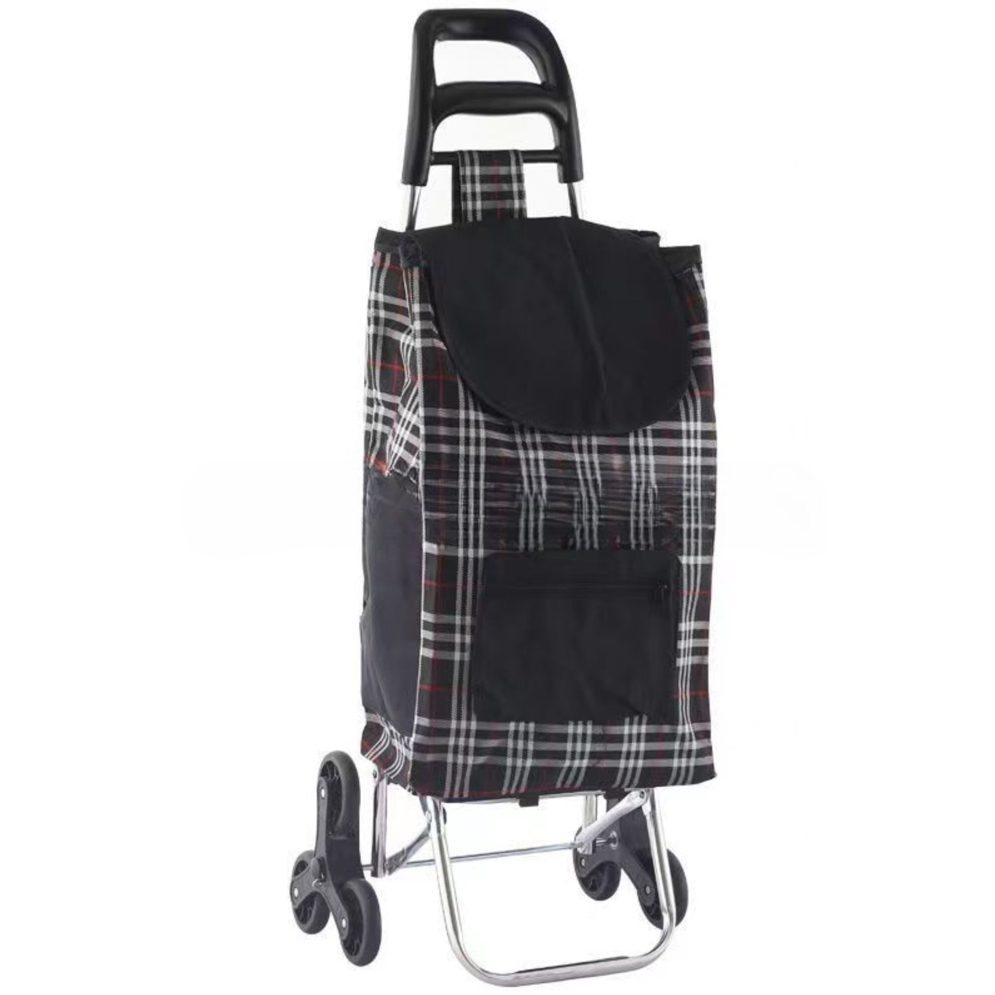 Carucior de piata pliabil Voshon 08 cu 6 roti de ABS, cadru din metal ...