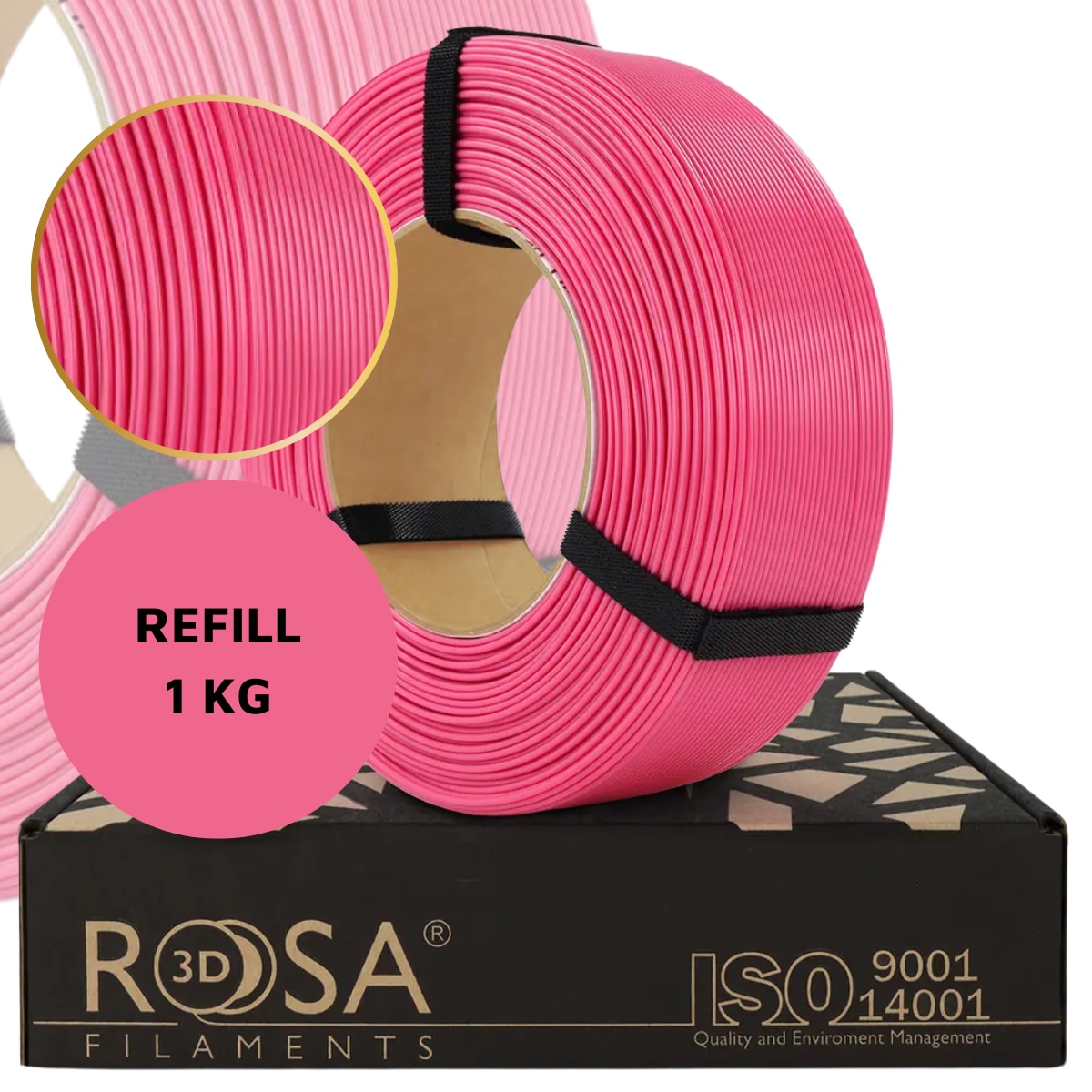 Filament 3D, Rosa3D Refill PLA Starter, 1.75 mm, Biodegradabil, Usor De ...