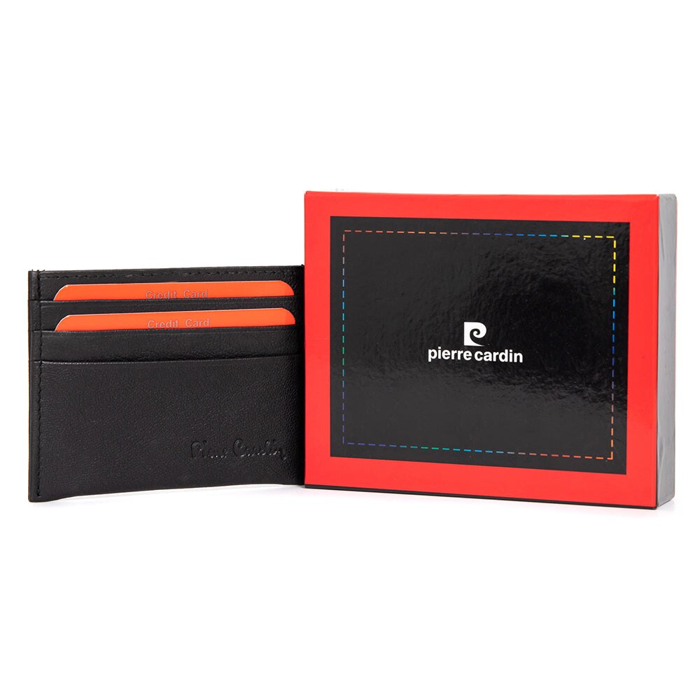 Pierre Cardin, Port card barbati din piele naturala GPB086, Negru - eMAG.ro