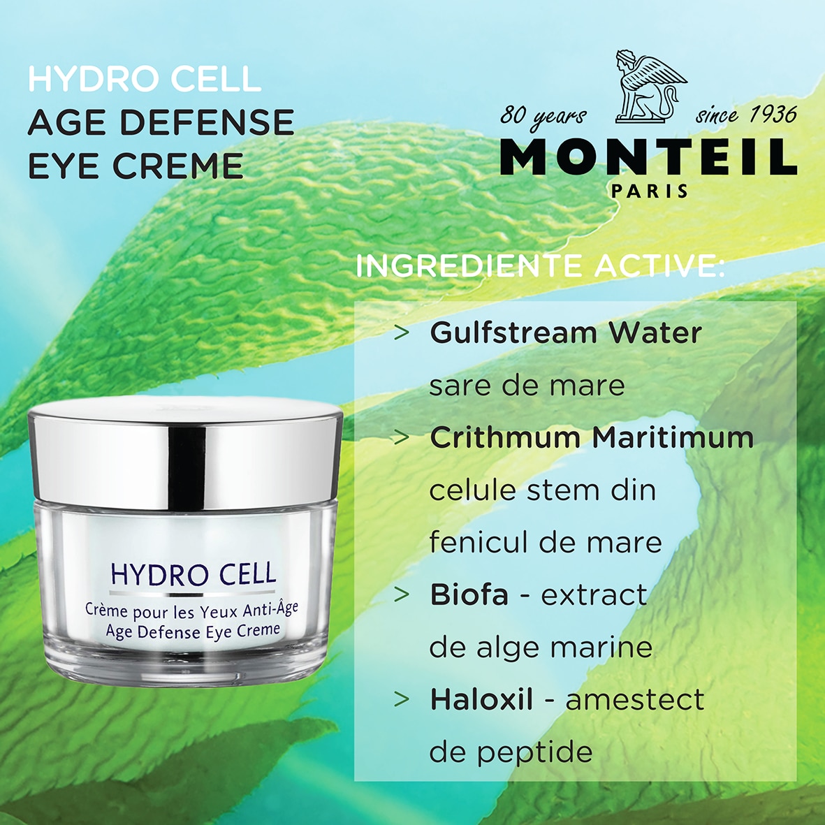 Crema hidratanta pentru ochi cu alge marine, reduce ridurile si ...