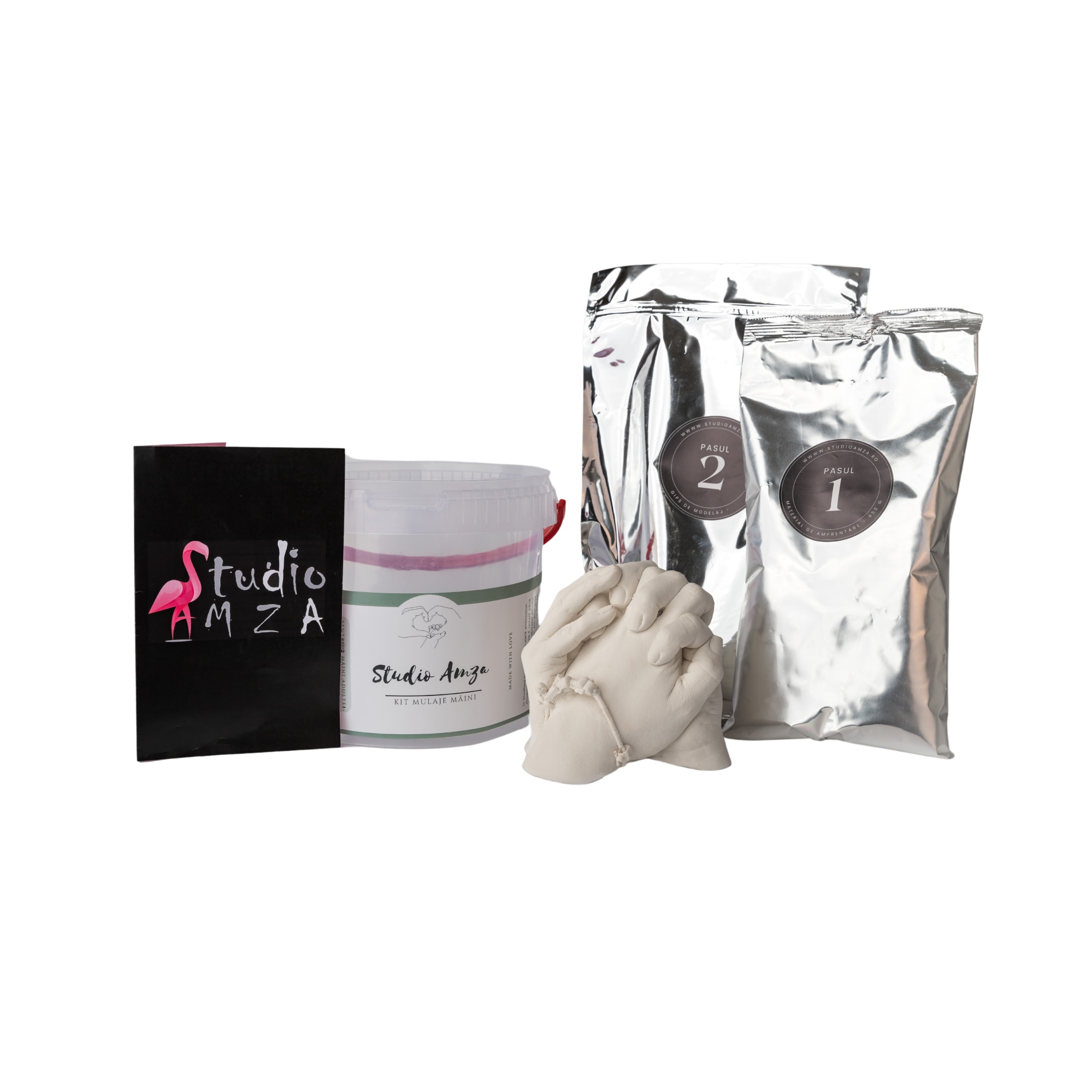 Kit familie pentru mulajul mainilor - doua maini adulte si doua de ...