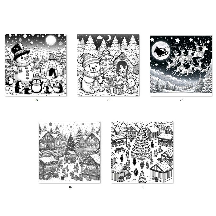 Carte de colorat pentru Craciun, format electronic, descarcare instant ...