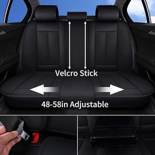 Huse Auto Coverado, Set Complet, Negre pentru 5 Locuri, Piele Nappa ...