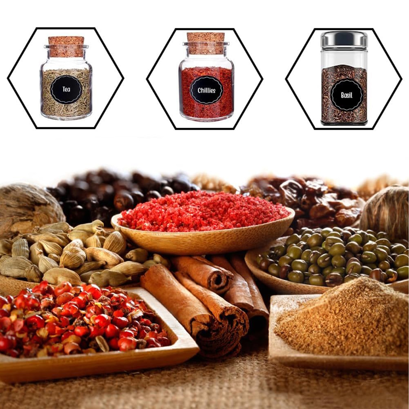 Etichete autoadezive din PVC, NUODWELL, 144 Buc, Rezistent la apa si ...