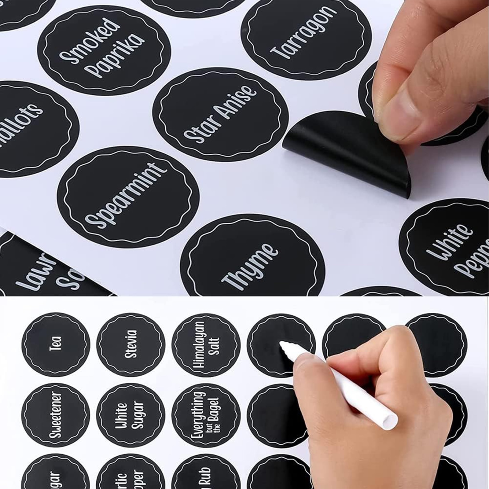 Etichete autoadezive din PVC, NUODWELL, 144 Buc, Rezistent la apa si ...