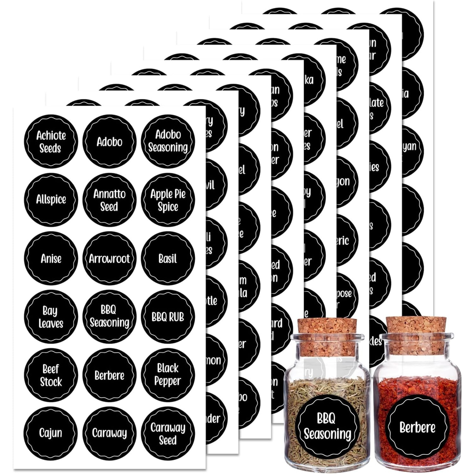 Etichete autoadezive din PVC, NUODWELL, 144 Buc, Rezistent la apa si ...