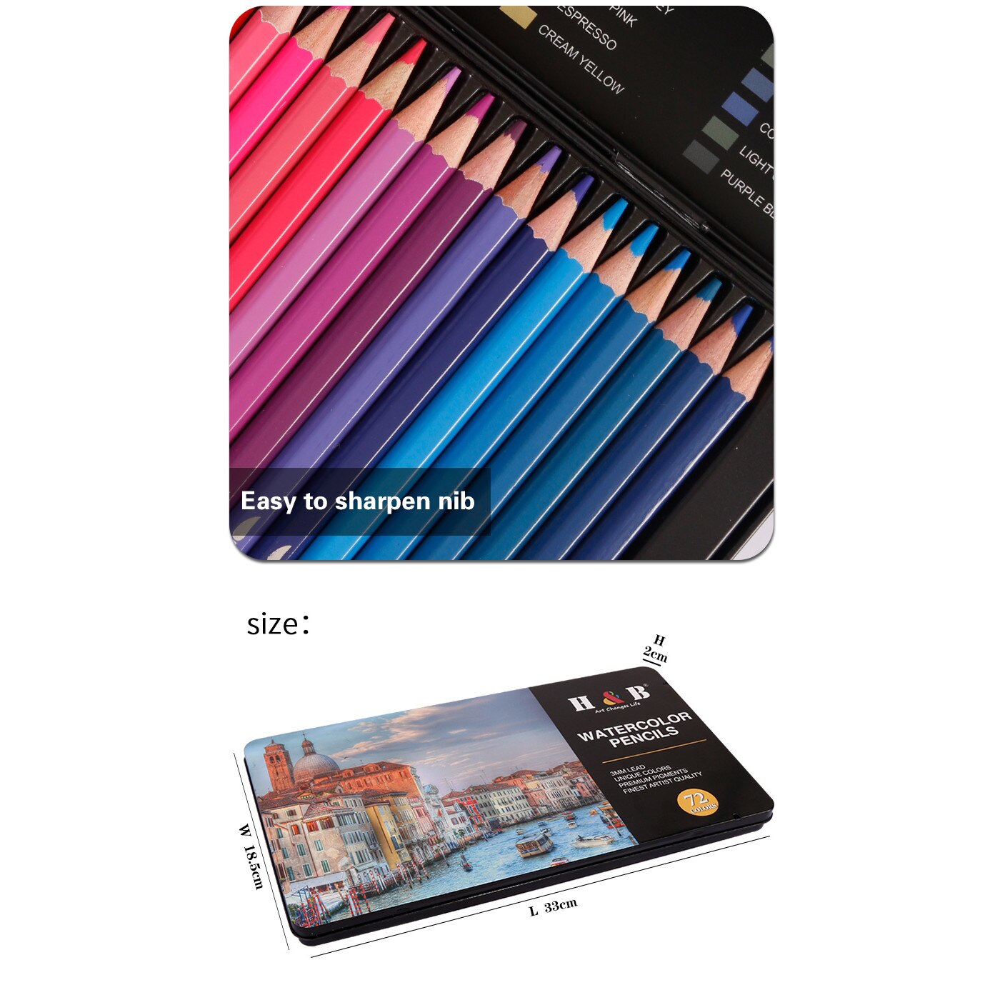 Set 72 Creioane Colorate - Pastel Multicolore cu Pigment Premium pentru ...