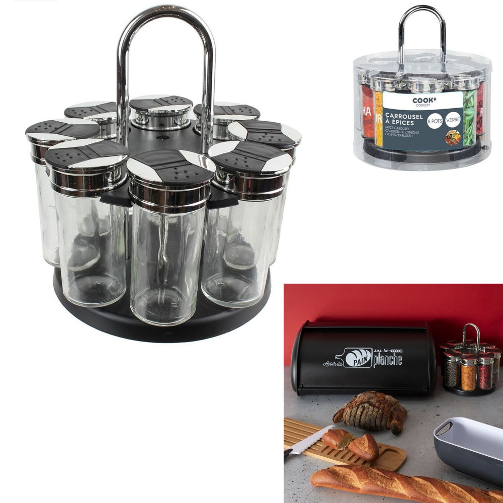 Suport pentru condimente cu 8 borcanase - eMAG.ro