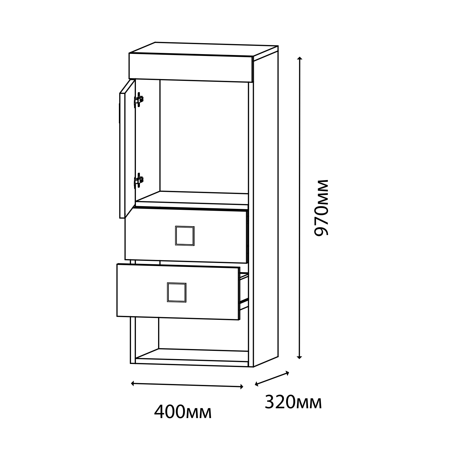 Modul living Sonata cu sertare Everest, Stejar Sonoma/Alb, 40x32x97 cm - eMAG.ro