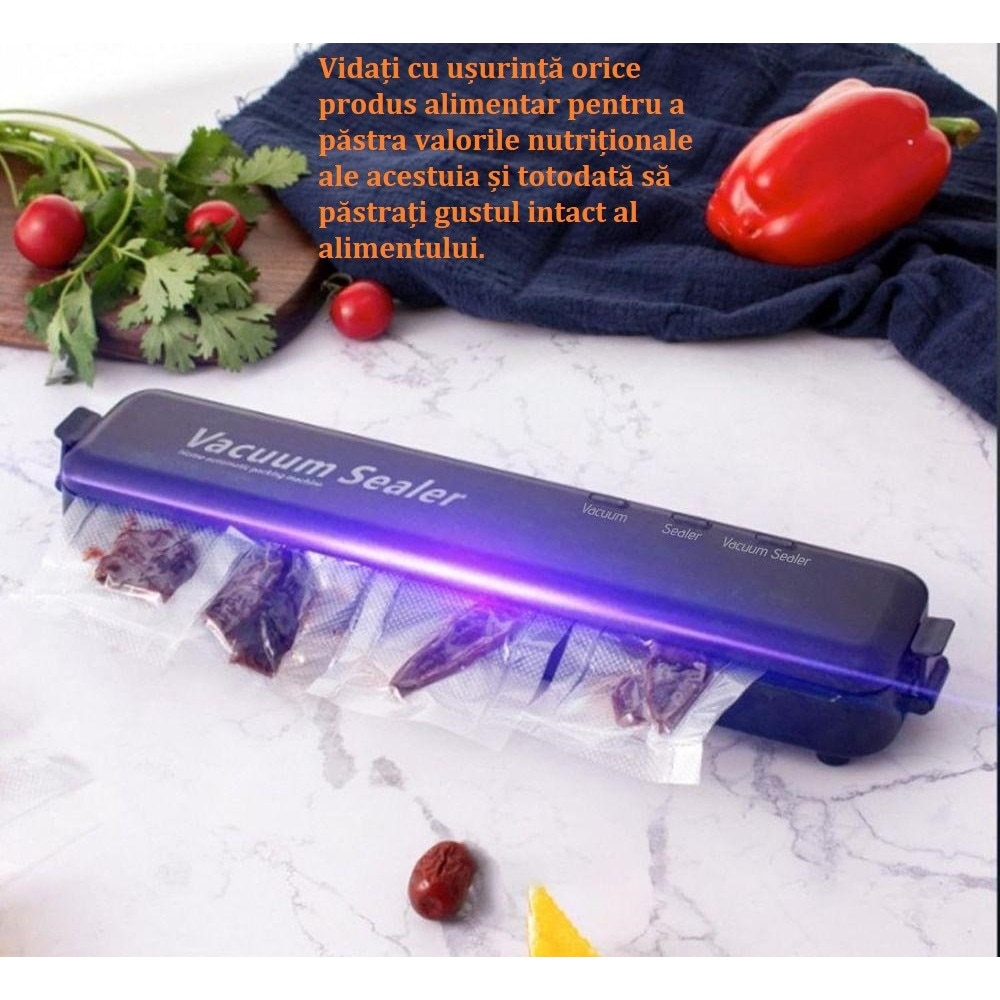 Aparat de Vidat si Sigilat Alimente, Putere 120 W, Culoare Negru ...