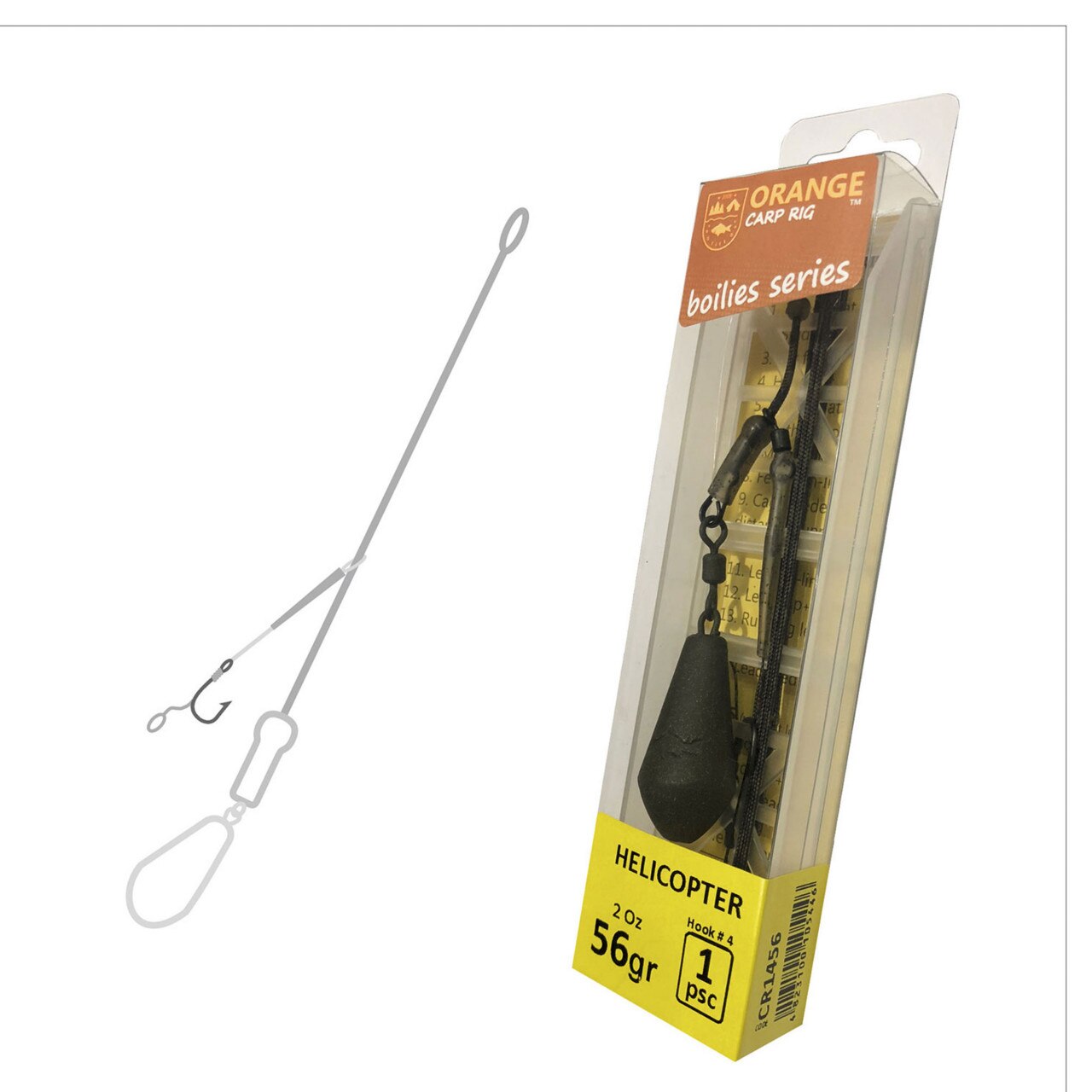 Montura FishOn Crap cu plumb 56gr Long Cast Helicopter 1 carlig No.4 ...