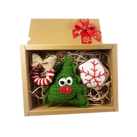 Decoratiuni Brad Craciun- Crosetate, Handmade, Set 2 - eMAG.ro