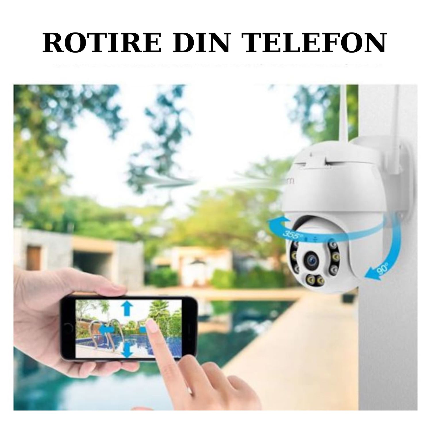 Camera de Supraveghere Wireless ALG™, 5MP, Interior/Exterior 2 Antene ...