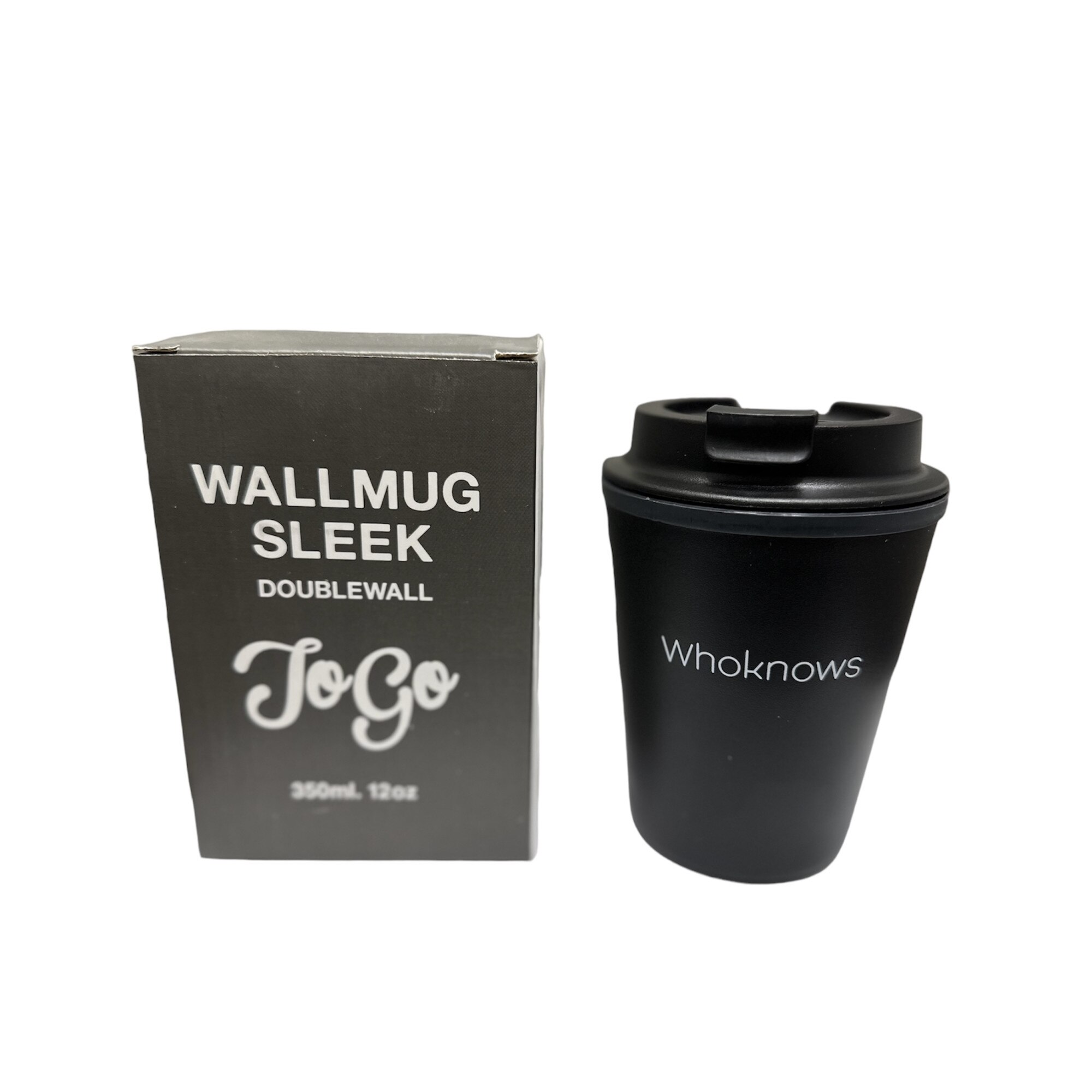 Termos cafea reutilizabil, 350mL, negru - eMAG.ro