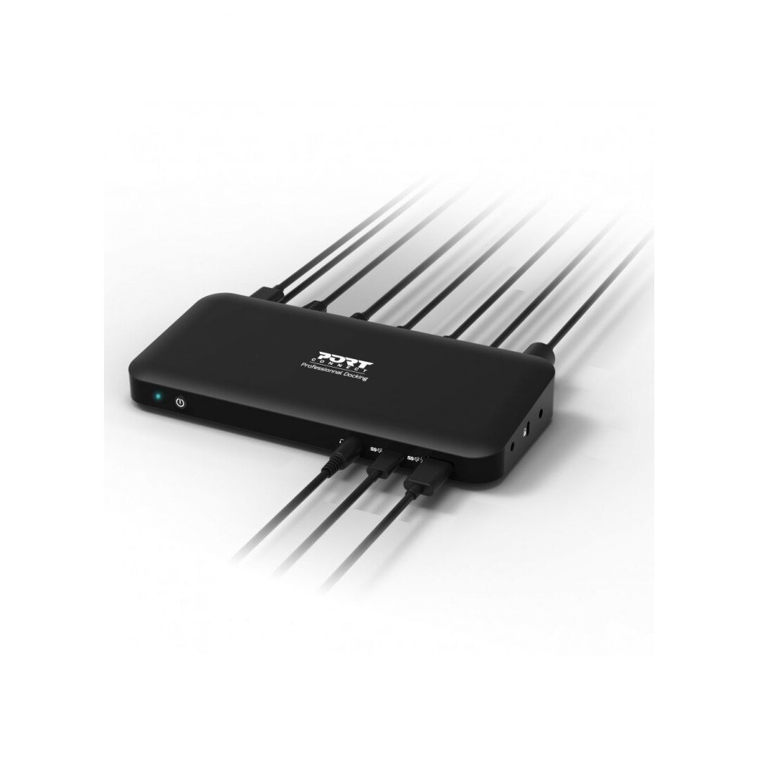 Docking station, PORT DESIGNS, USB-C 3x4K, Negru - eMAG.ro