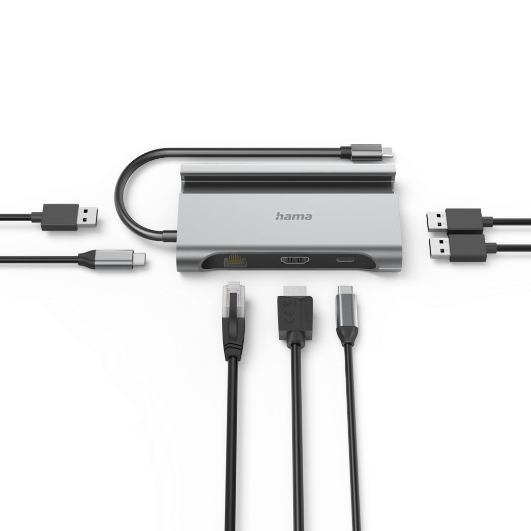 Докинг станция, Hama, USB 3.2/USB-C, 100W, Сив - eMAG.bg