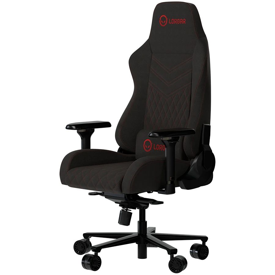Scaun gaming, LOGAR, Textil, Capacitate maxima 150kg, Negru - eMAG.ro