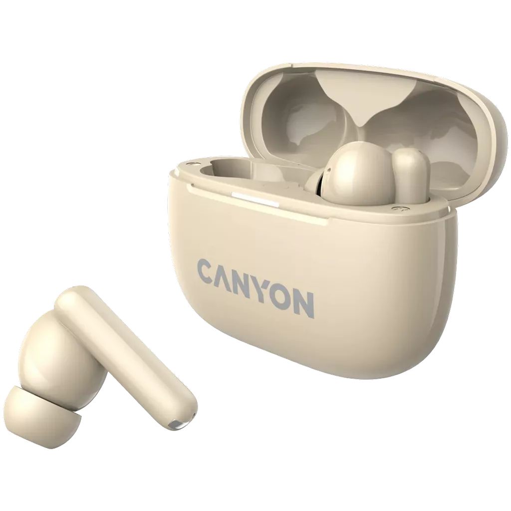 Casti wireless, Canyon, Bluetooth, Bej - eMAG.ro