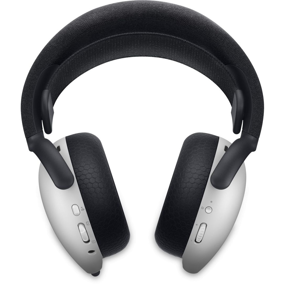 Casti wireless gaming Alienware, Dell, RGB, Cu microfon, Negru/Alb ...
