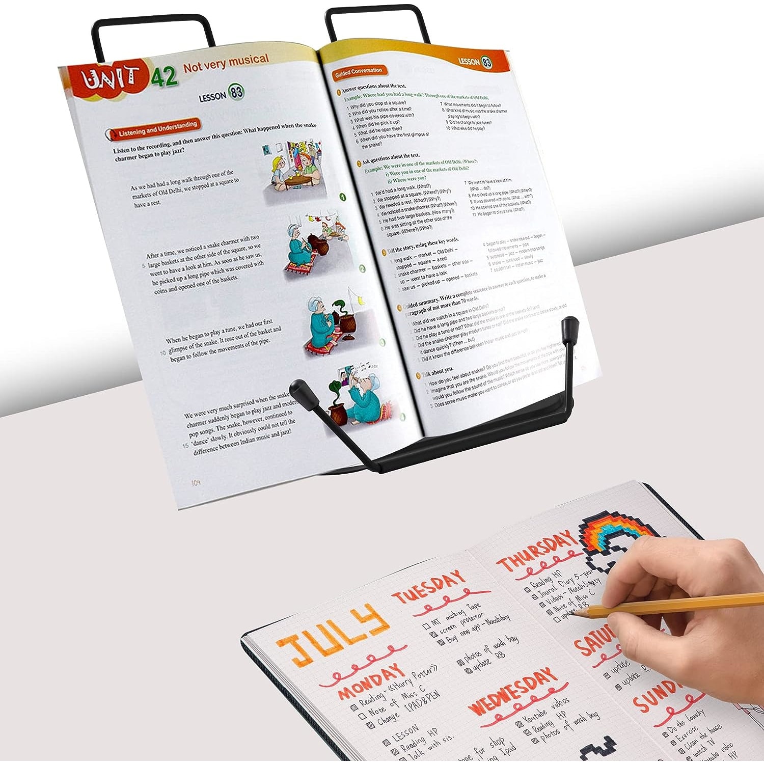 Suport carte, LLWL, Metal, Negru - eMAG.ro