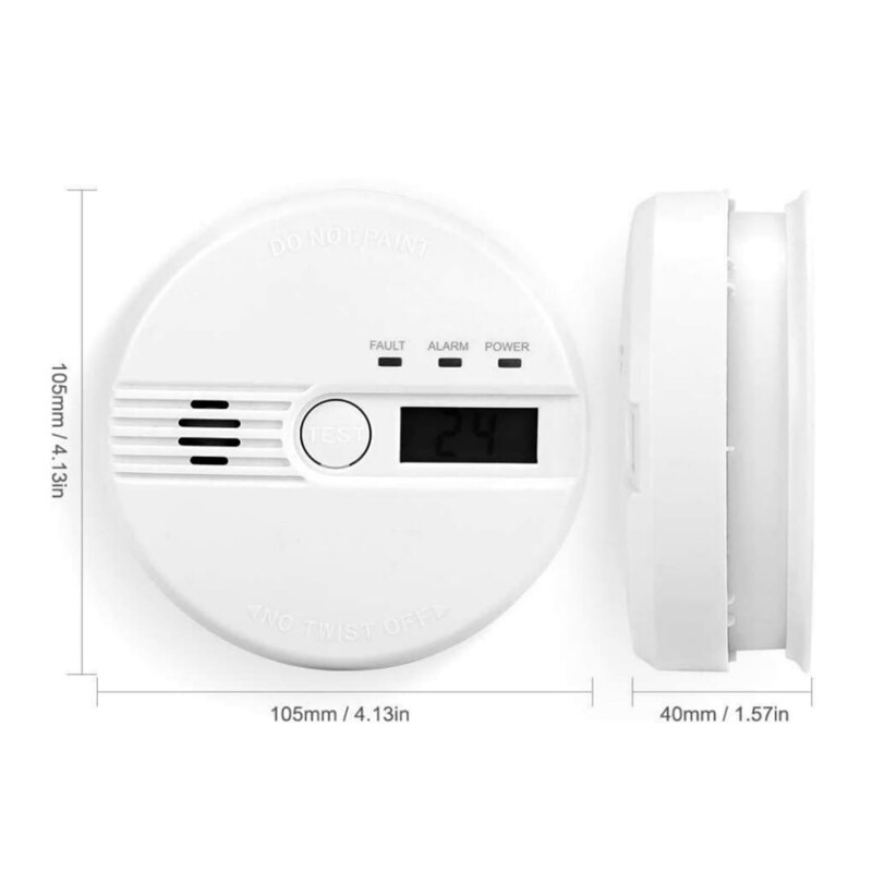 Detector de gaze naturale cu alarma, LLWL, LCD, Alb - eMAG.ro