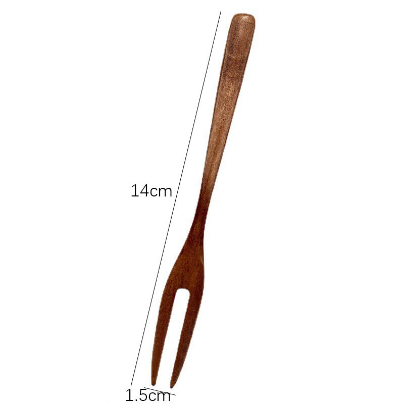 Furculita pentru salata, LLWL, Lemn, 14 cm, Maro - eMAG.ro