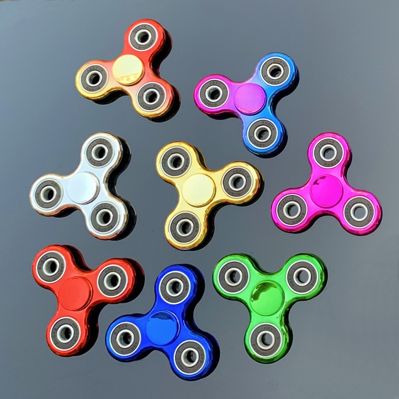 Fidget spinne, Metal, Cu 3 lame, Rosu - eMAG.ro