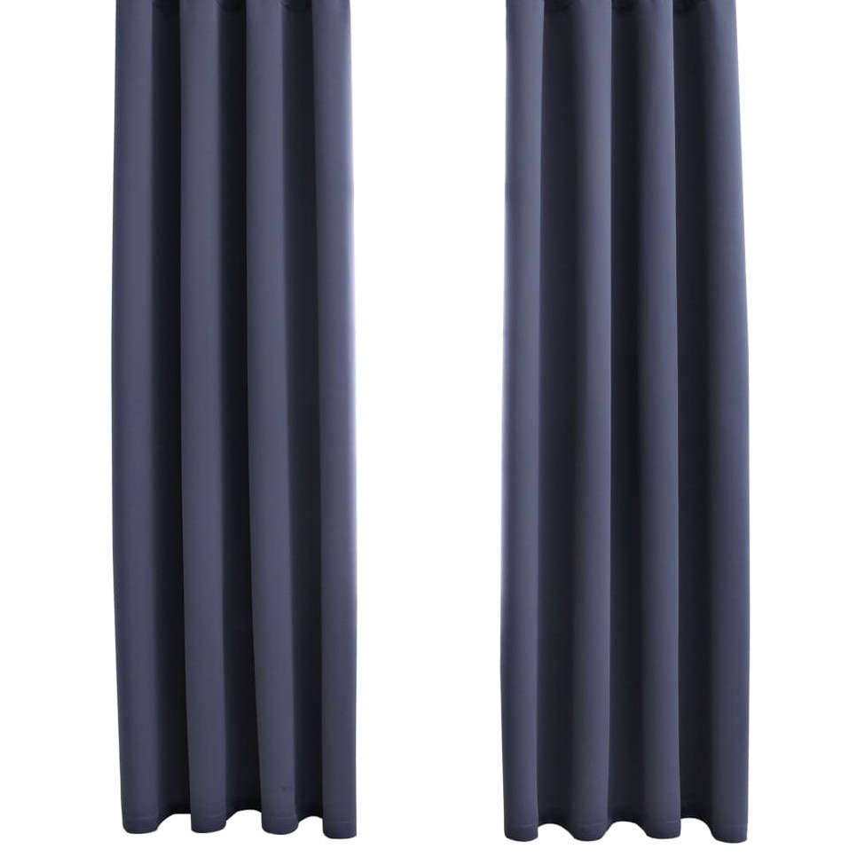 Set 2 bucati draperie SereDesign material tip Blackout culoare Gri ...