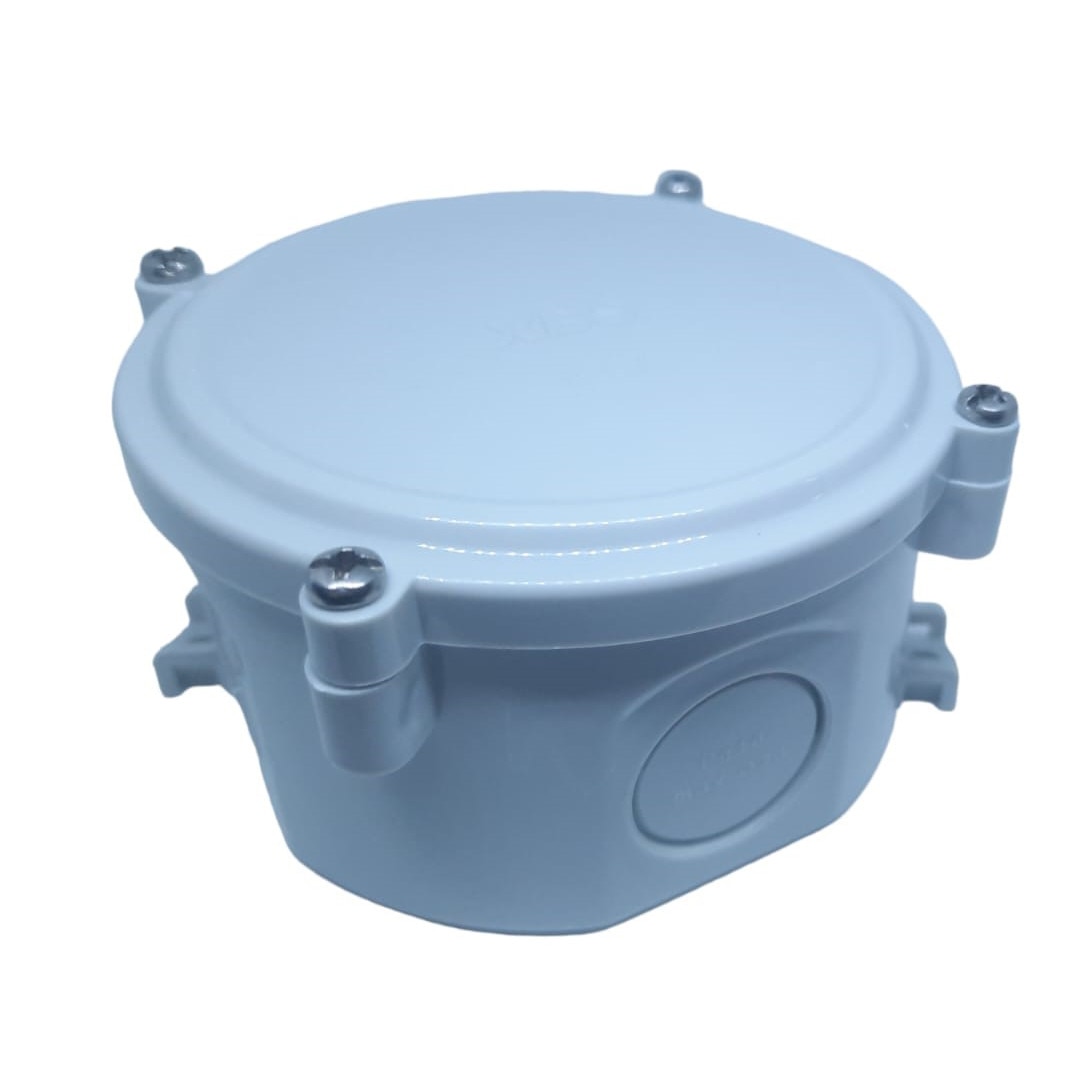 Doza derivatie rotunda aplicata 80x45mm din plasic ABS inchidere cu ...