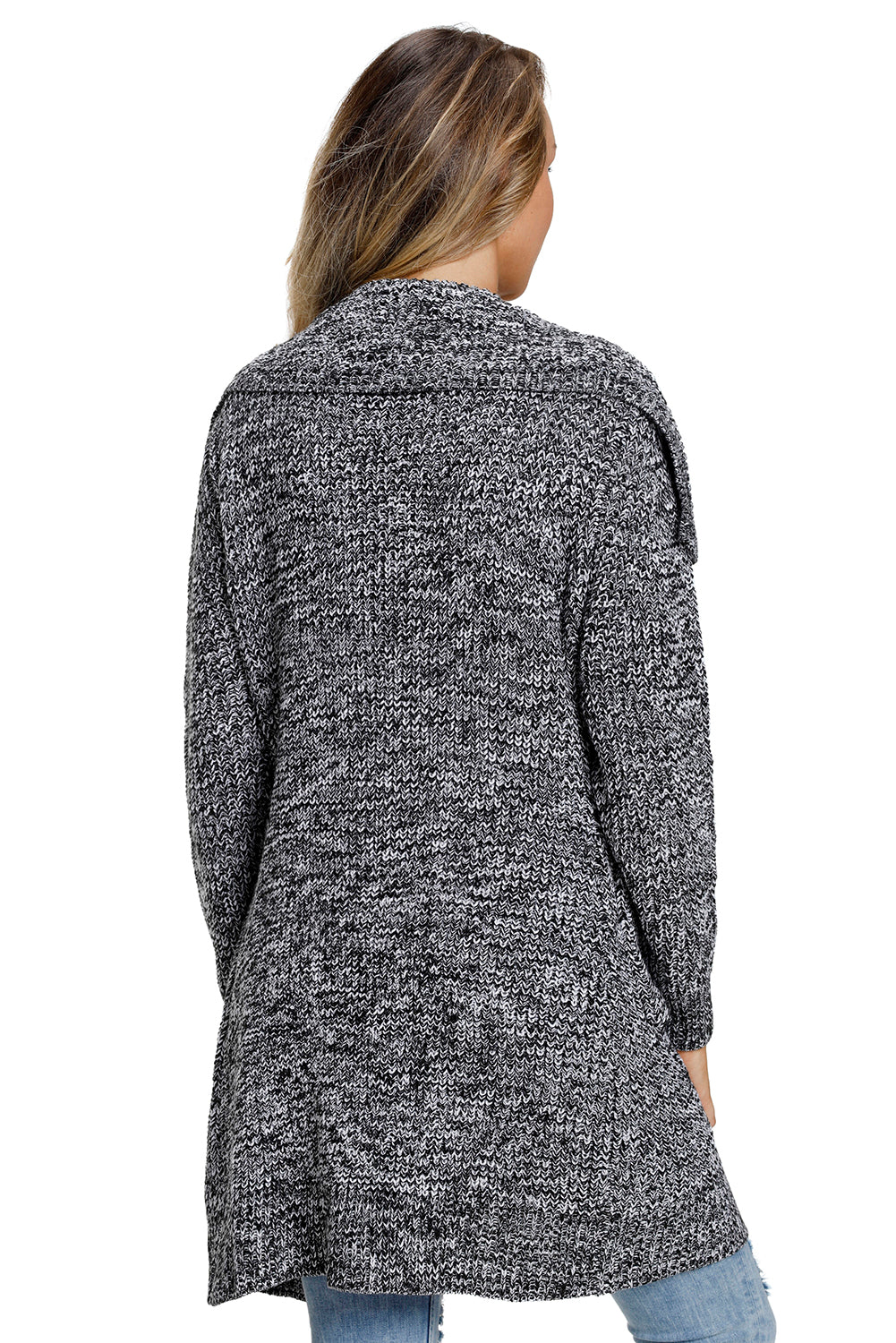 Cardigan calduros cu maneci lungi si doua buzunare - eMAG.ro