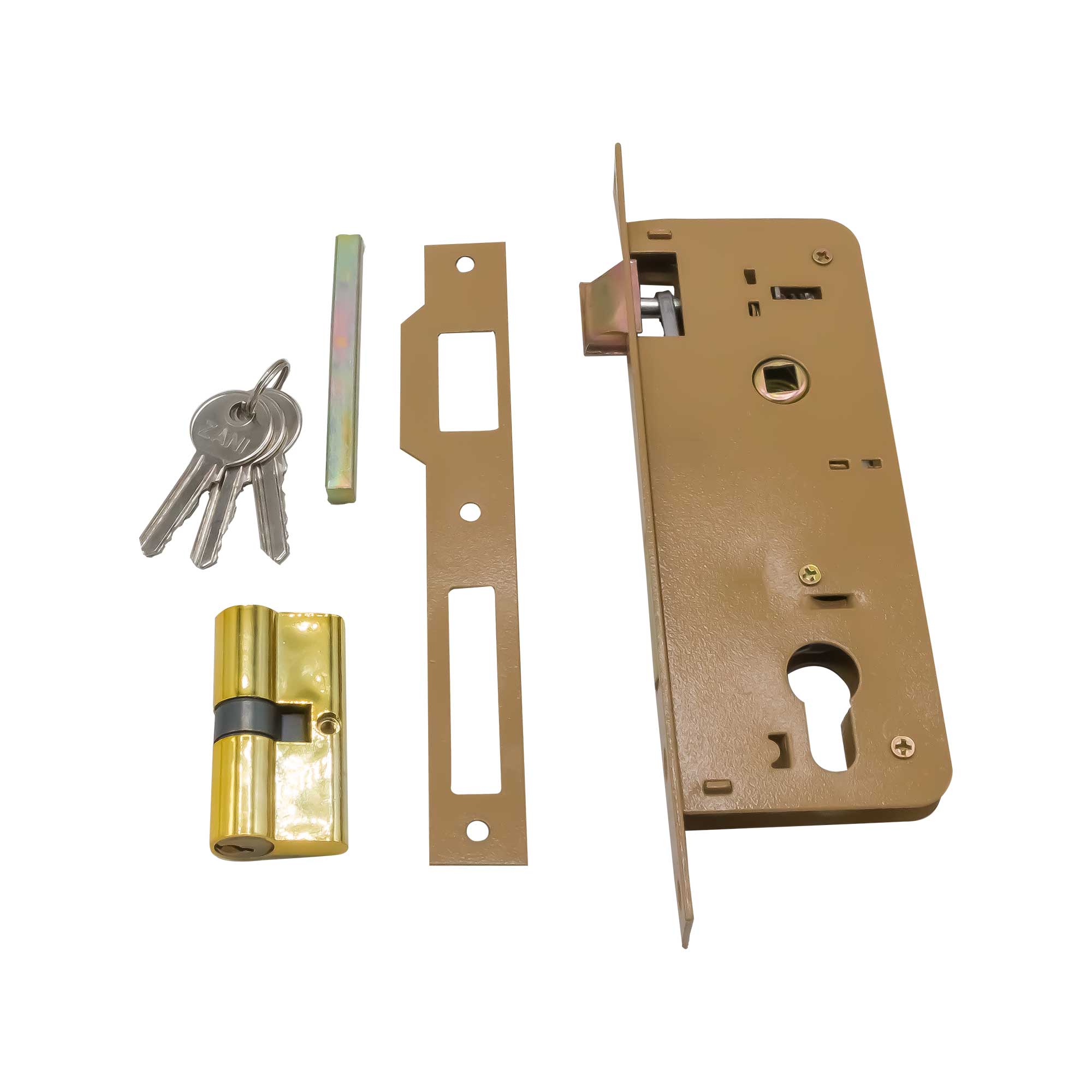 Broasca pentru usa din aluminiu completa, cu butuc, 3 chei, COD 6008B ...