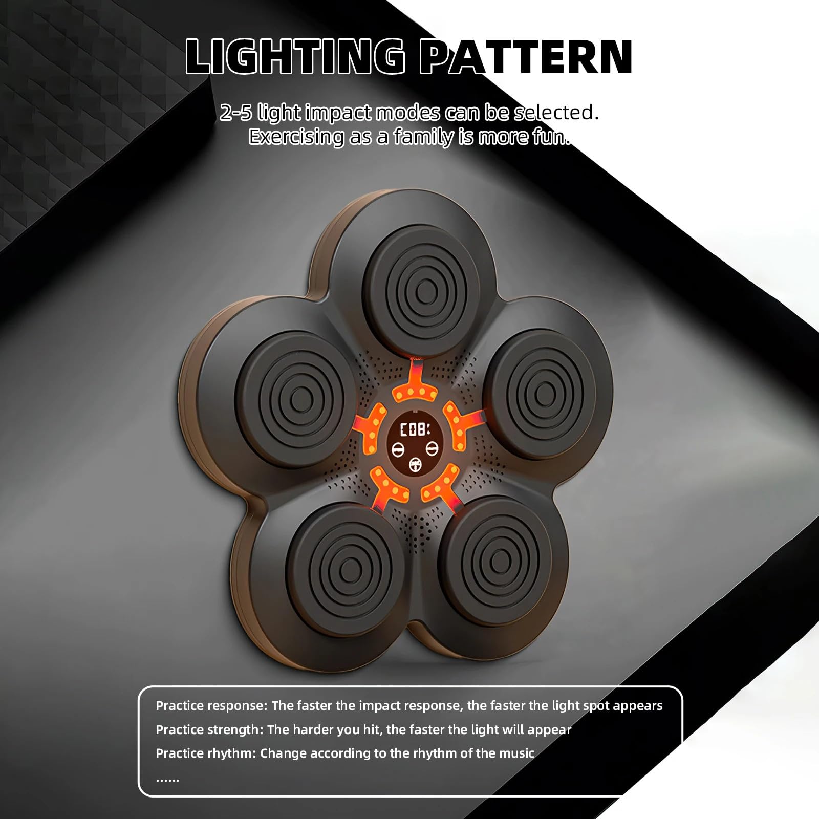Set masina de box cu manusi, WALALLA, conexiune Bluetooth, cu ecran LED ...