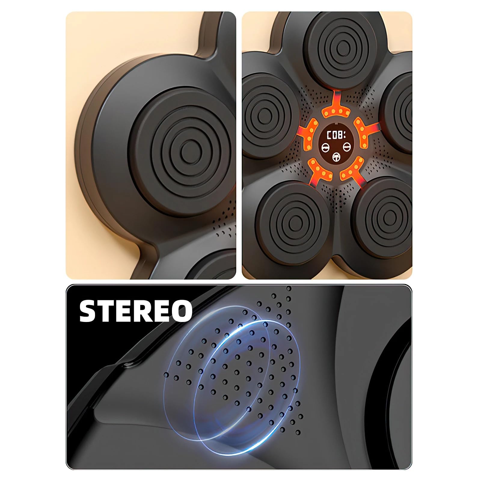 Set masina de box cu manusi, WALALLA, conexiune Bluetooth, cu ecran LED ...