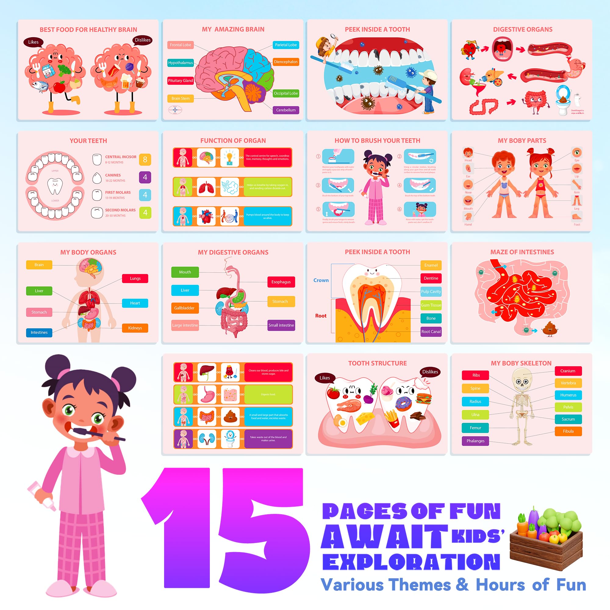 Carte interactive pentru copii, Teme corporale, WALALLA, 1-3 ani ...