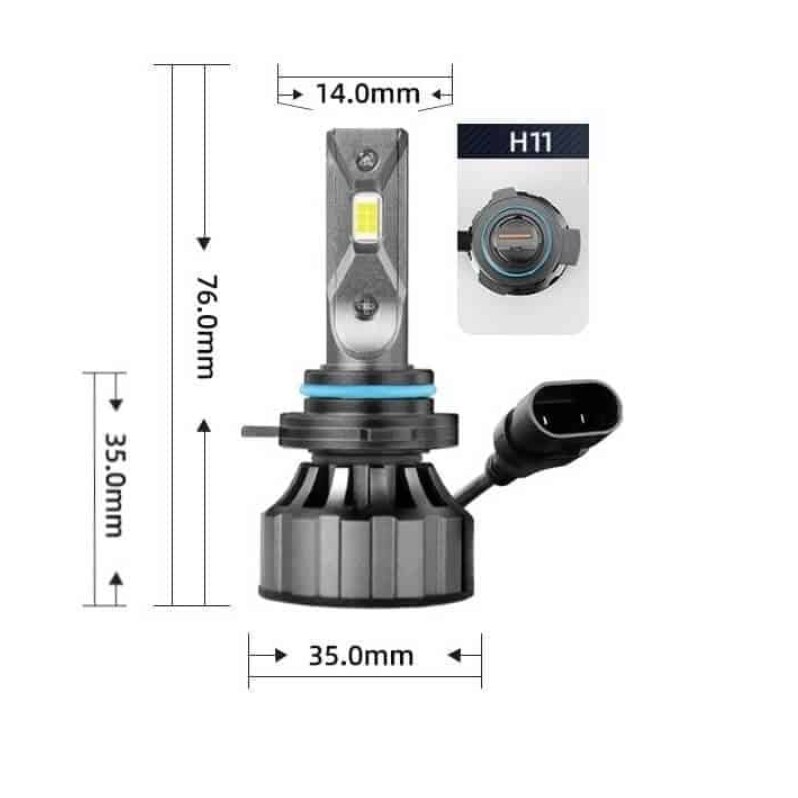 Set 2x Becuri led H11 Canbus 120W, lumina alb-rece, 12000 lumeni - eMAG.ro